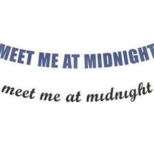 Meet Me At Midnight banner - Midnight Party, Midnight Decor, Midnight Birthday, Birthday at Midnight Party Hanging letter sign (Customizable)