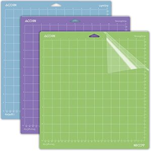 cutting mat for cricut explore one/air/air 2/maker 3 packs cut mats replacement accessories for cricut (multicolor for cricut, variety)