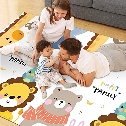 NuoPeng Foldable Baby Play Mat Crawling Mat Kids Folding Mat Large XPE Foam Portable Lightweight Waterproof Double Side Indoor or Outdoor Using Non Toxic for Babies, Infants, Toddlers