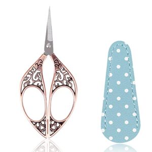 bihrtc 4.4inch sewing crafting scissors small sharp pointed tip stainless steel scissors little scissors for embroidery cross stitch threading needlework diy art tool handcraft scissors