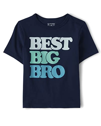 The Children's Place Baby Toddler Boys Short Sleeve Graphic T-Shirt, Best Big Bro, 5T