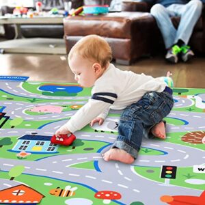 Lovvie & Joy Baby Play Mat,Kid Rug Carpet Playmat ,Baby Play Mat for Floor,Foldable Non-Slip Play Mats for Baby and Toddlers,Ideal Gift for Children Baby Bedroom Play Room