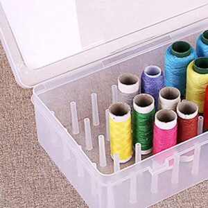 Hiborth 42 Axis Sewing Threads Box Transparent Needle Wire Storage Organizer Containers[Shipped from US]