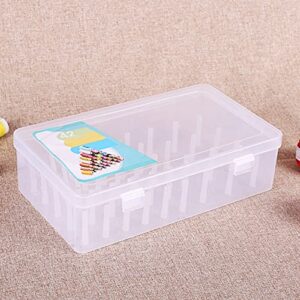 Hiborth 42 Axis Sewing Threads Box Transparent Needle Wire Storage Organizer Containers[Shipped from US]