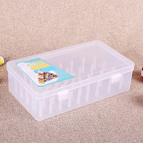 Hiborth 42 Axis Sewing Threads Box Transparent Needle Wire Storage Organizer Containers[Shipped from US]