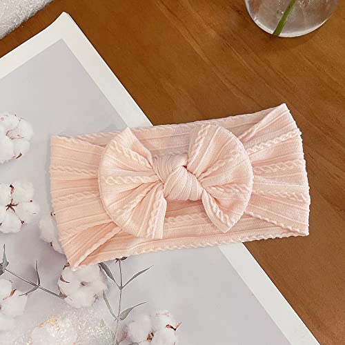 12PCS Baby Headbands and Bows Nylon Headbands for Baby Girls Headdresses For Newborns Fade Color baby Headbands Turban Knotted