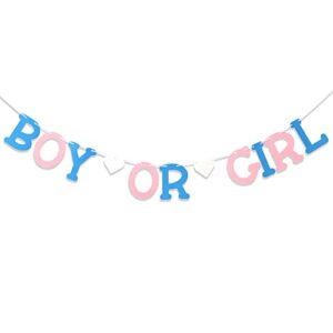 boy or girl gender reveal banner – gender reveal baby shower banner , pink or blue gender reveal banner , he or she gender reveal sign , baby shower party supplies (boy or girl banner)