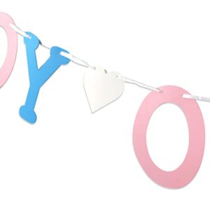 Boy or Girl Gender Reveal Banner - Gender Reveal Baby Shower Banner , Pink or Blue Gender Reveal Banner , He or She Gender Reveal Sign , Baby Shower Party Supplies (BOY OR GIRL BANNER)