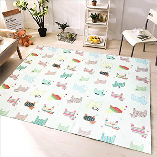 Eanpet Baby Play Mat Foam Area Rug for Kids Toddler Infant Ultra Thick Folding Large Crawl Mat Non-Slip Playmat for Bedroom Playroom Nursery ABC Letter (Traffic)