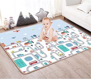 homtol baby play mat, reversible foam playmat, 59″x70″ toddlers infants crawling mat, kids activity mats for floor, non-slip double sided