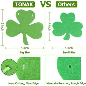 Tonak Felt Shamrock Clover Banner Hanging Shamrock Decorations Shamrock Ornament Decor for st Patricks Day Accessories Garland Banner st. Patricks Day Decorations Irish Day Party Supplies 20pcs