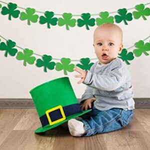 Tonak Felt Shamrock Clover Banner Hanging Shamrock Decorations Shamrock Ornament Decor for st Patricks Day Accessories Garland Banner st. Patricks Day Decorations Irish Day Party Supplies 20pcs