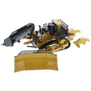 1:64 Scale Caterpillar D11 Dozer with 2 Blades and Rear Rippers - Construction Metal Series by Diecast Masters - Comes with JEL Blade Attachment - Made of Diecast Metal with Plastic Parts