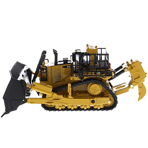 1:64 Scale Caterpillar D11 Dozer with 2 Blades and Rear Rippers - Construction Metal Series by Diecast Masters - Comes with JEL Blade Attachment - Made of Diecast Metal with Plastic Parts