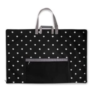 art tote 24 x 36, large capacity portfolio bag, lightweight art bag for students and professionals, scribble dot, by steel mill & co