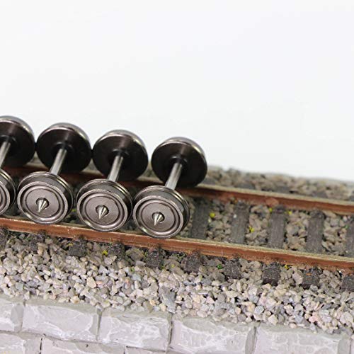 24pcs HO Scale 1:87 33'' Metal Wheels for Model Train DC Wheel Set New C8725