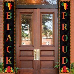 Black History Month Decorations Black Proud Welcome Sign Pan African American Black History Month Decorations and Supplies for Home Party