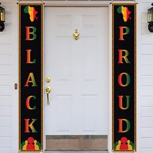 Black History Month Decorations Black Proud Welcome Sign Pan African American Black History Month Decorations and Supplies for Home Party