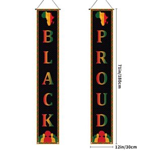 Black History Month Decorations Black Proud Welcome Sign Pan African American Black History Month Decorations and Supplies for Home Party