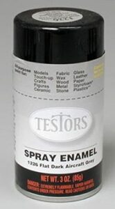 testor corp. flat dark aircraft grey enamel paint 3oz spray can