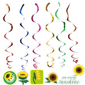 Sunflower Hanging Swirls with Banner Party Supplies Decorations for Baby Shower/Birthday Party Decorations