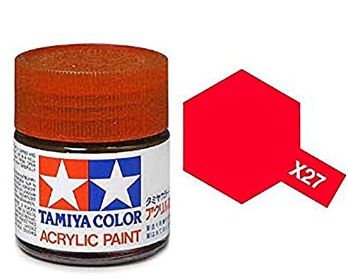 Tamiya 81527 Acrylic Mini X27 Clear Red 1/3 oz