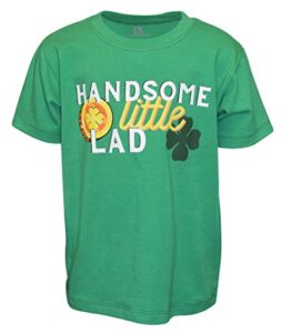 unique baby boys handsome little lad st patrick’s day t-shirt (3t, little lad)