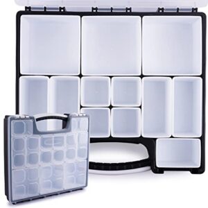 hoppler organizer for beads, bolts, screws, wax seal kit tools, craft supplies, fishing tackle, and more. great hardware organizer for bead storage and wax sealing supplies to help stay creative.