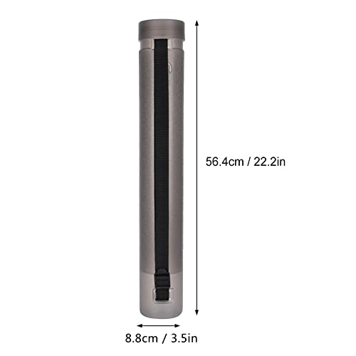 Zerodis Telescoping Drafting Tube, Plastic Circular Poster Tube with Strap Matte Texture Storage Tube Expands for Posters, Artwork and Drawings(Grey)