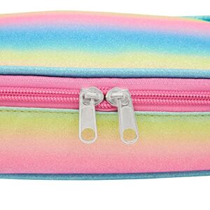 Rainbow Glitter Pencil Case for Girls School Supplies (9 x 4.6 in)