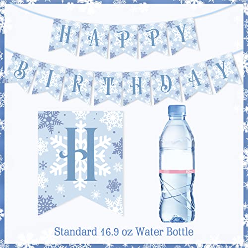 Snowflake Frozen Birthday Banner, Winter Wonderland 1st 2nd 3rd Birthday Party Decorations Snowflake Frozen Theme Party Christmas New Year Supplies