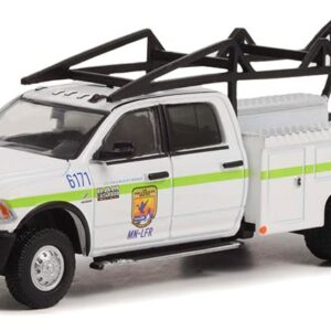 Greenlight 46100-E Dually Drivers Series 10 - 2018 Ram 3500 Dually Service Bed - San Diego County Fire Department - U.S. Fish & Wildlife Fire Management 1:64 Scale Diecast