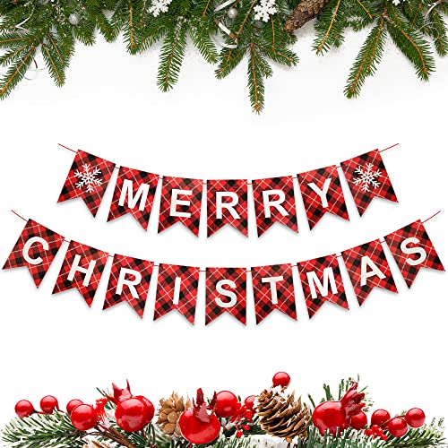 Christmas Decorations Indoor Fireplace Merry Christmas Banner