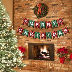 Christmas Decorations Indoor Fireplace Merry Christmas Banner