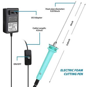 Foam Cutter, Jhua Hot Wire Knife Foam Cutter Electric Styrofoam Cutting Tool, 15W Foam Board Cutter with 4 inch Cutting Machine Pen for Styrofoam Foam Cutting, Arts, Crafts DIY