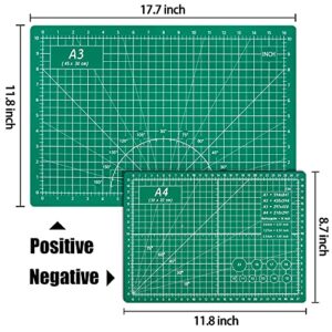 Self Healing Cutting Mat 9'' x 12'' and 12'' x 18'' Cutting Mats for Crafts 2 Packs Cutting Board for Sewing Scrapbooking Project