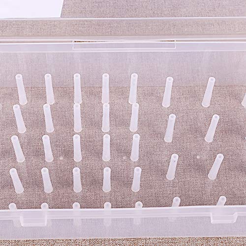 QiancArolBD Sewing Storage Box, Thread Storage, Large Thread Box, 42 Axis Sewing Threads Box Transparent Needle Wire Storage Organizer Containers Threads Case Transparent