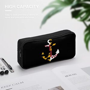 Maryland Anchor Pencil Case Stationery Pen Pouch Portable Makeup Storage Bag Organizer Gift