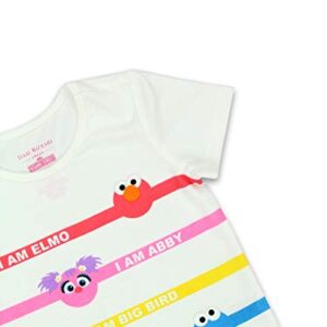 Isaac Mizrahi Loves Sesame Street Elmo Toddler Baby Short Sleeve T-Shirt Tee (2T, White)