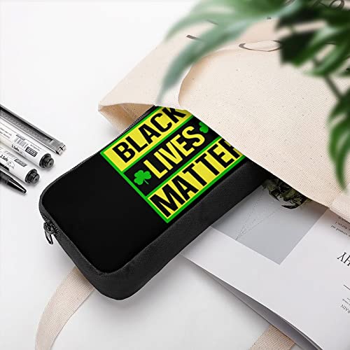 Black Lives Matter Pencil Case Stationery Pen Pouch Portable Makeup Storage Bag Organizer Gift