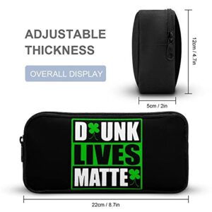 Drunk Lives Matter Pencil Case Stationery Pen Pouch Portable Makeup Storage Bag Organizer Gift