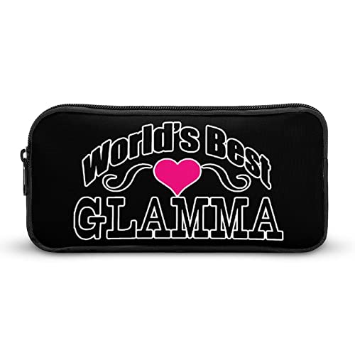 World's Best Glamma Pencil Case Stationery Pen Pouch Portable Makeup Storage Bag Organizer Gift