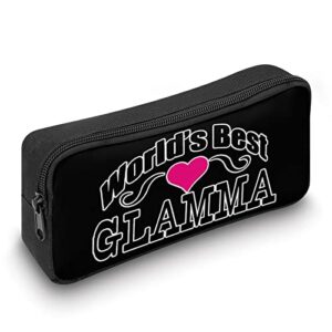 World's Best Glamma Pencil Case Stationery Pen Pouch Portable Makeup Storage Bag Organizer Gift