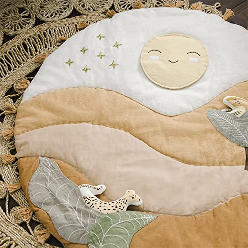 Crane Baby Activity Mat, Interactive Infant and Baby Playmat for Boys and Girls, Desert Sunset, 36” x 36”