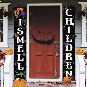 i smell children banner, 71″ x 12″ i smell children signs hocus pocus banner hocus pocus halloween decorations for hanging signs front door hocus pocus outdoor decorations