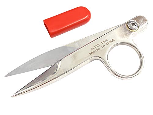 4.5 inch High End Thread Nipper- 100% Made in USA - Professional Series with red rubber safety cap - for Sewing, Tailoring