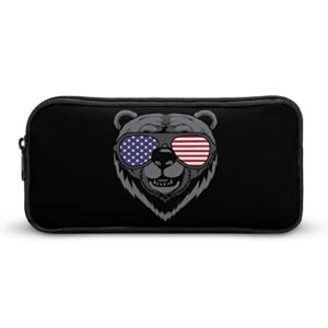 bear us flag sunglasses pencil case stationery pen pouch portable makeup storage bag organizer gift