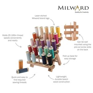 Millward Holder: 25 Spools: Beech Wood, 14.5x15.5x18