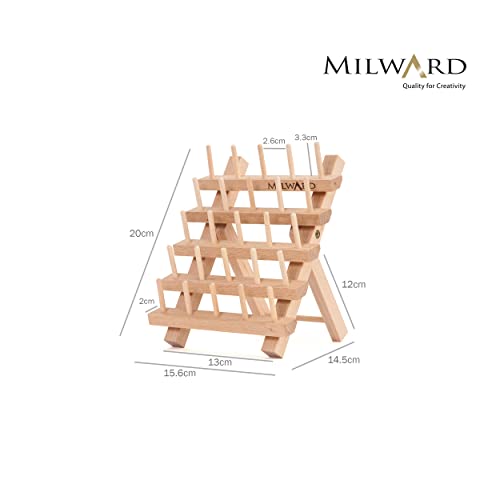 Millward Holder: 25 Spools: Beech Wood, 14.5x15.5x18