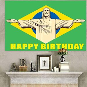 Brazil Independence Day Banner Background Patriotic Events 7th of September Theme Decor Flag for Sports Bars Party Decorations Happy Birthday Brazil Party Photo Booth Props Supplies Backdrop